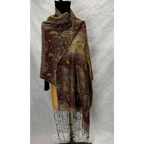 pashmina | Accessories | Pashmina Gold Shades Of Brown | Poshmark